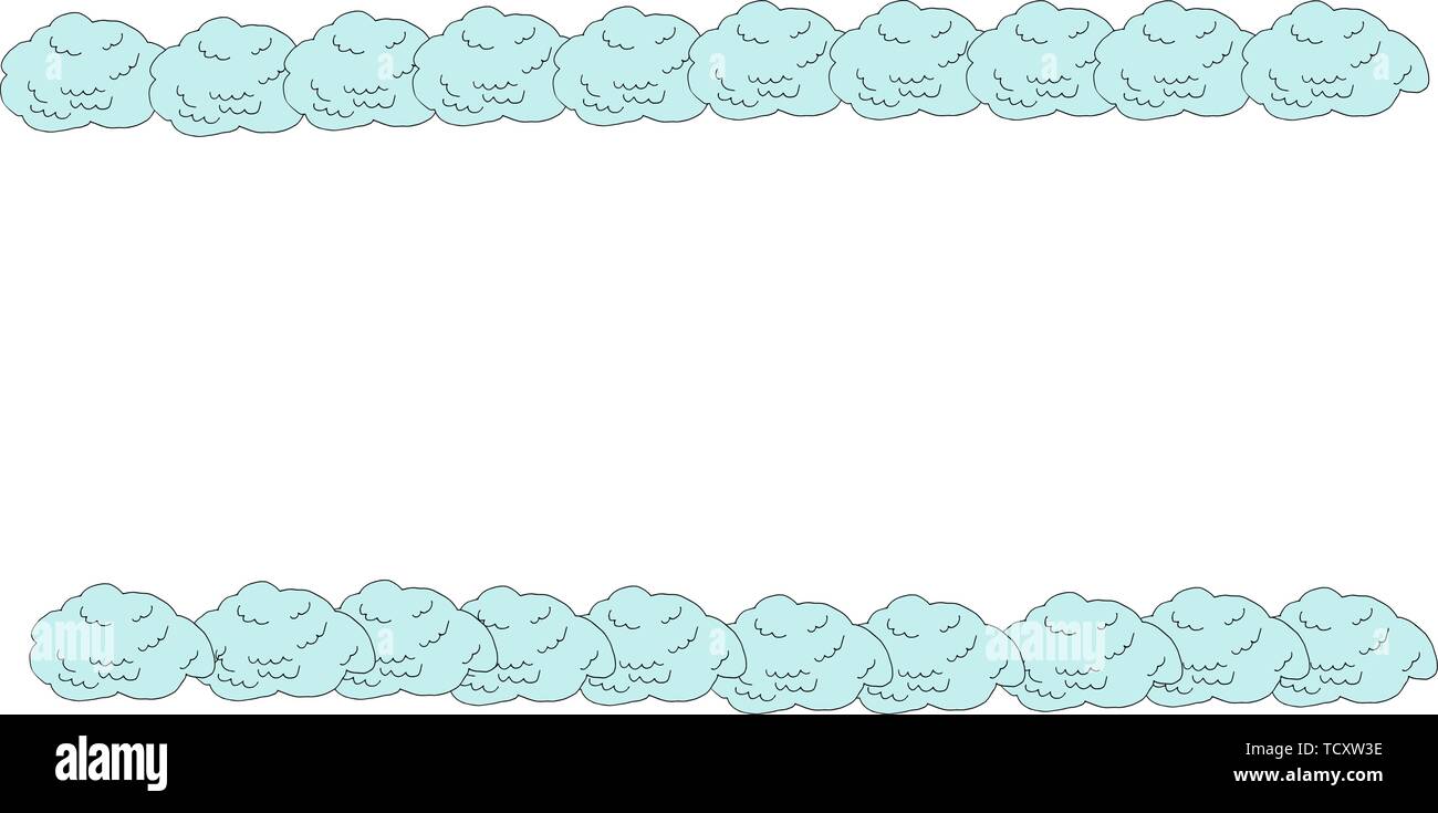 Cloud vector on blue isolated background. Stylish design with flat ...