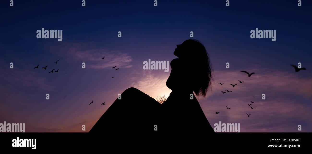 ins travel shooting style portrait photographer Susan Chengdu Stock ...