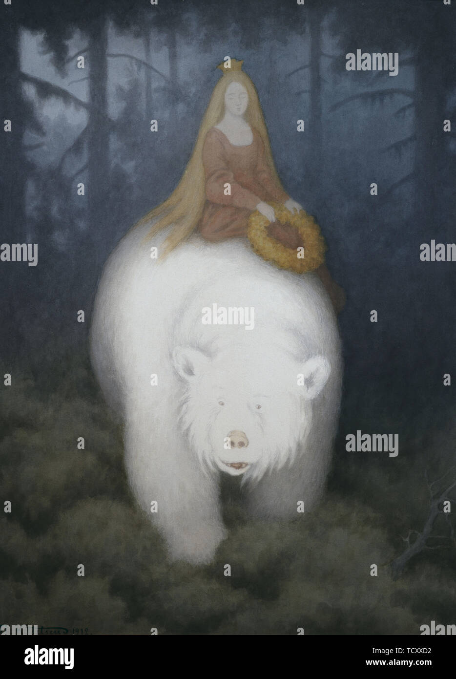 White-Bear-King-Valemon, 1912. Creator: Kittelsen, Theodor (1857-1914 ...