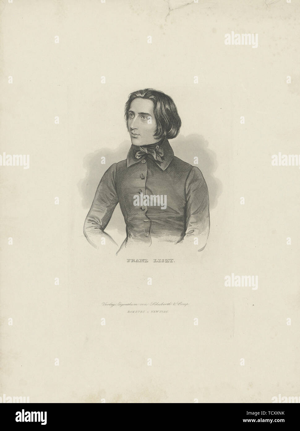 Portrait of the Composer Franz Liszt (1811-1886), 1840-1850. Creator ...