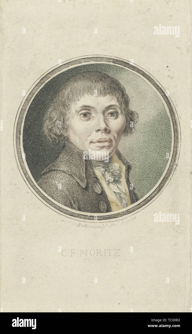 Portrait of Karl Philipp Moritz (1756-1793) , 1795. Creator: Sintzenich ...