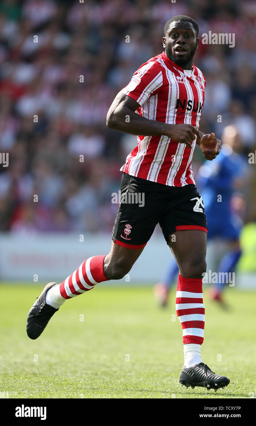 Lincoln City's John Akinde Stock Photo - Alamy