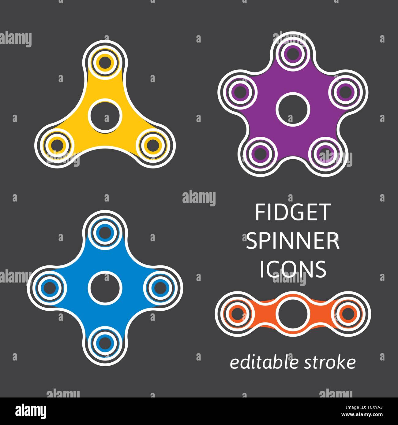 Fidget hand spinner Stock Vector Image & Art - Alamy