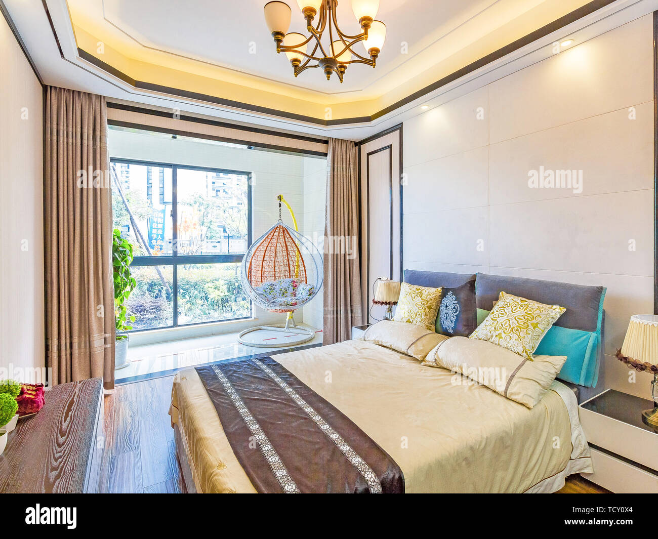 Bedroom, sleep, comfortable and comfortable rest environment, different ...