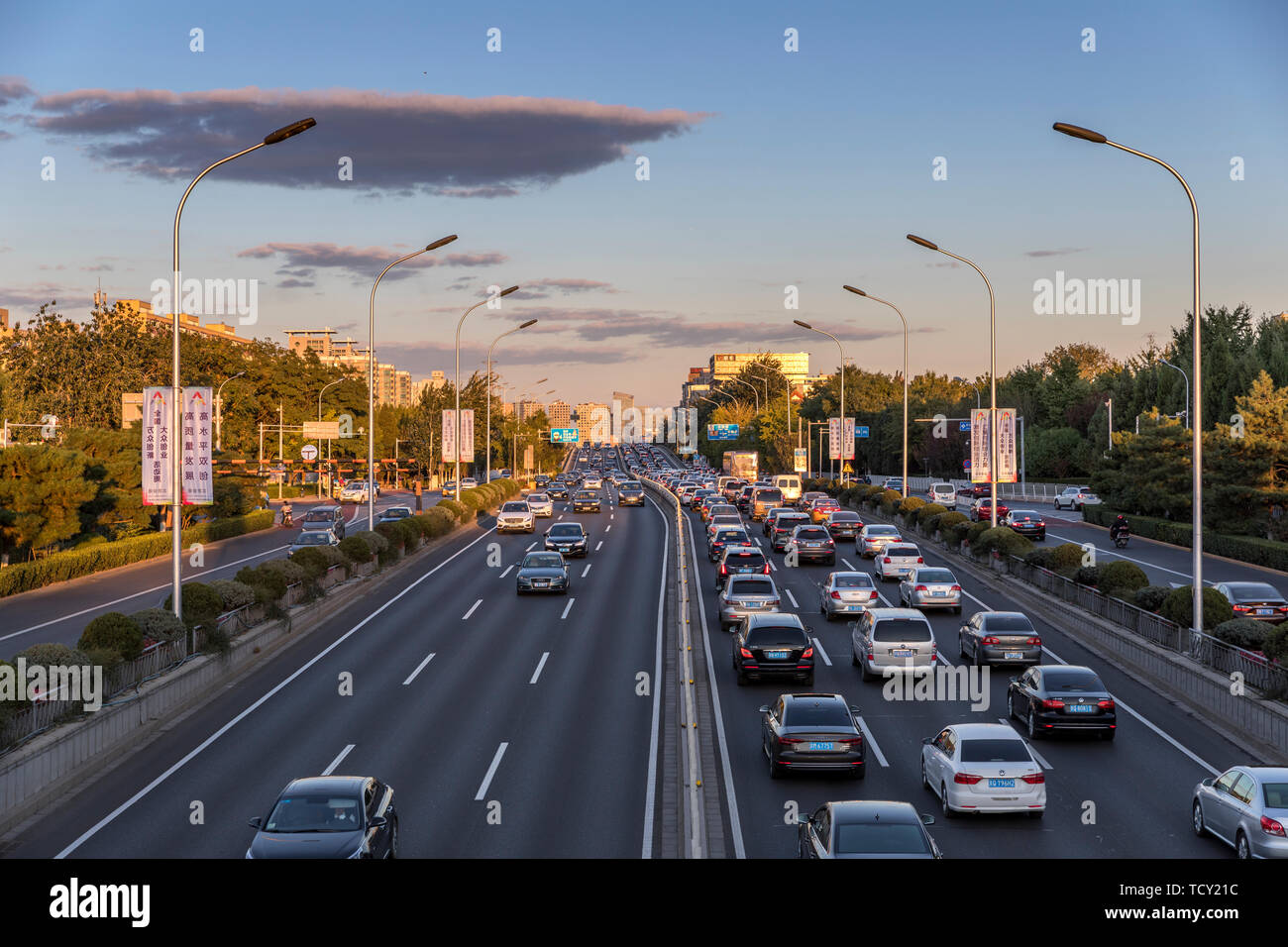 Traffic flow in Beijing, China Stock Photo - Alamy