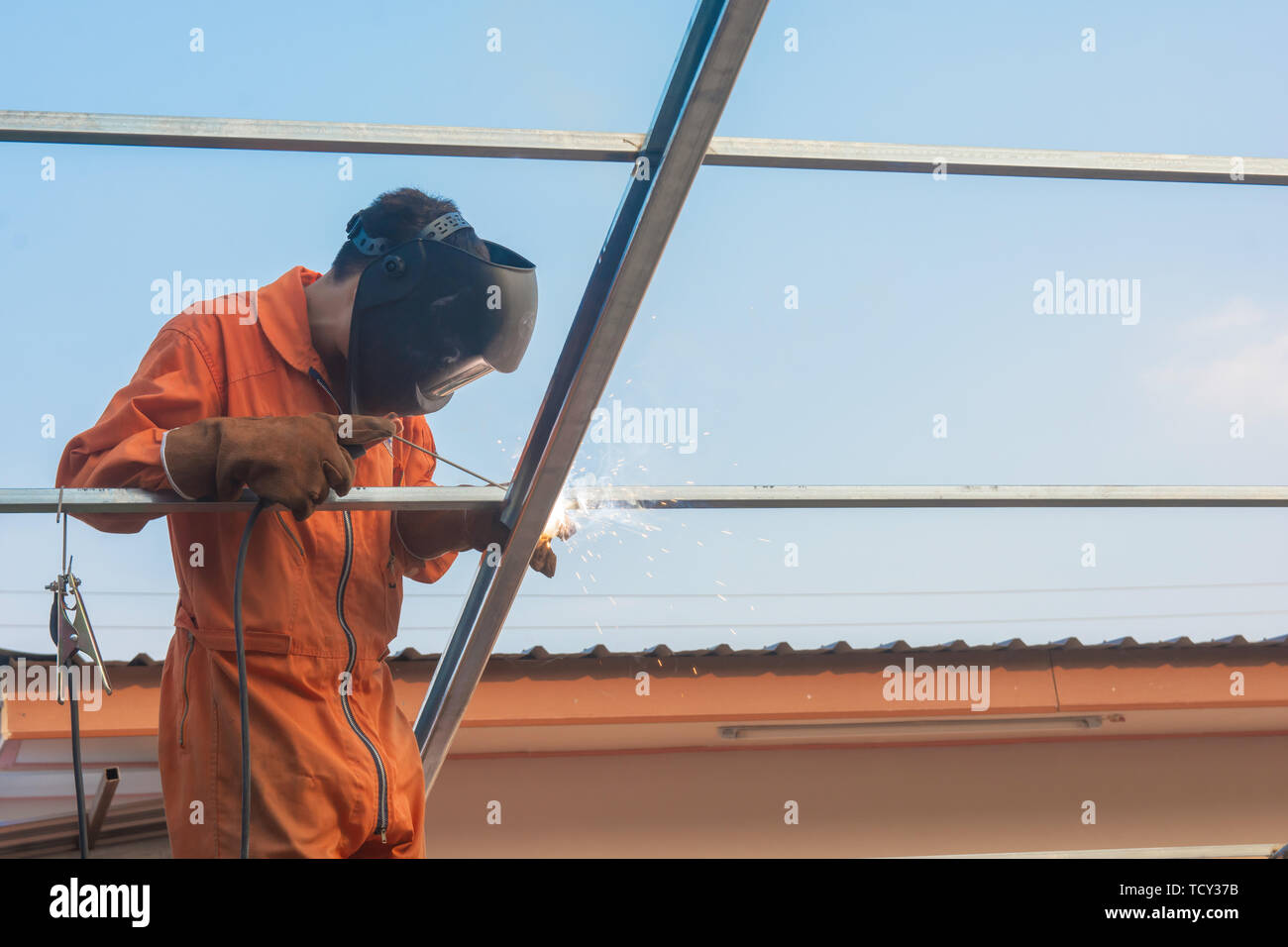 Roof welding hi-res stock photography and images - Alamy