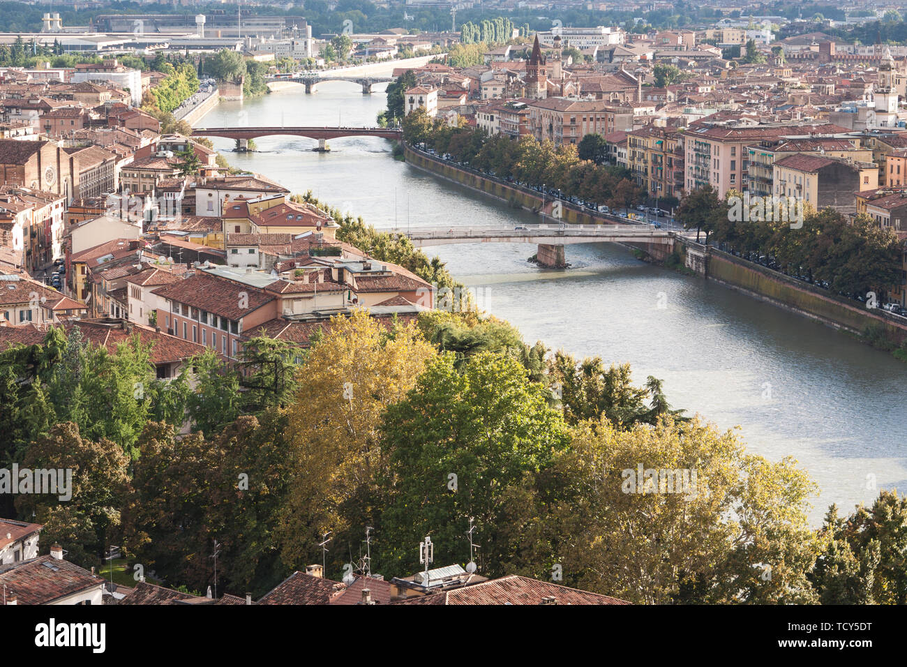 Verona view castel san hi-res stock photography and images - Alamy