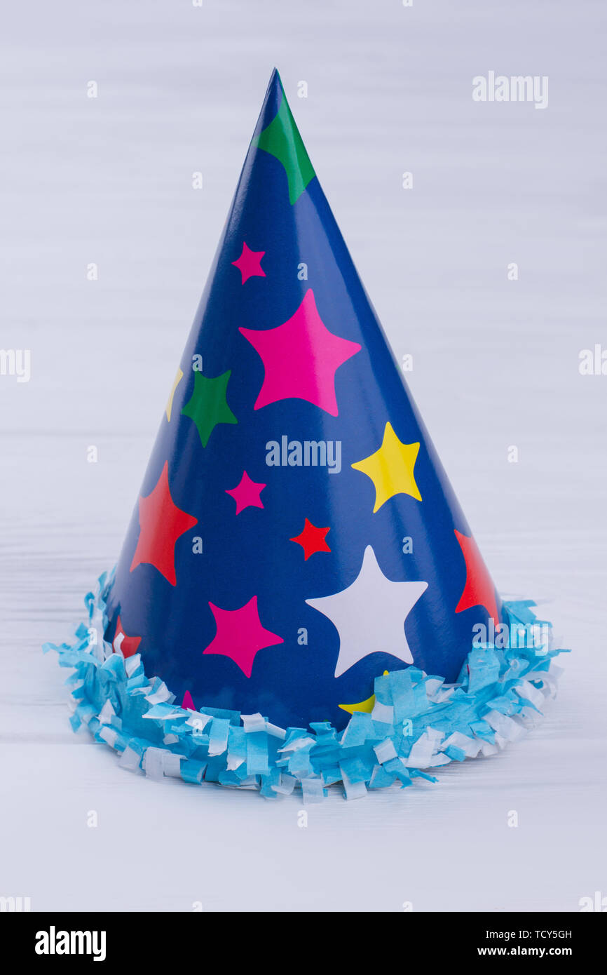 Party hat with stars Stock Photo - Alamy