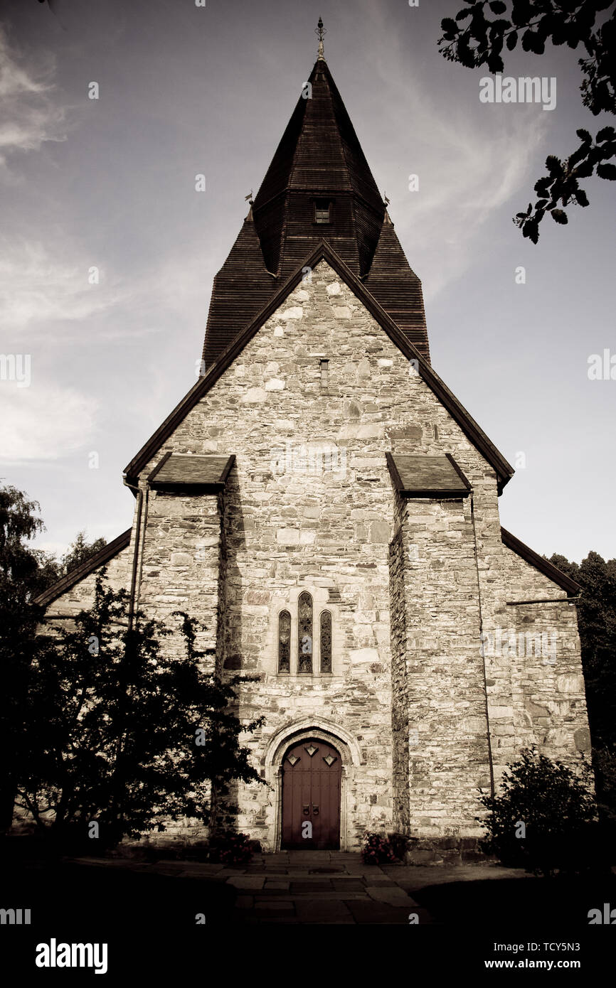 The church Vangskyrkja in Voss Norway Stock Photo - Alamy