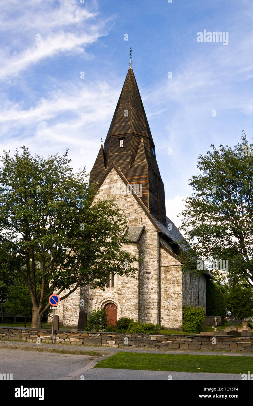 The church Vangskyrkja in Voss Norway Stock Photo - Alamy