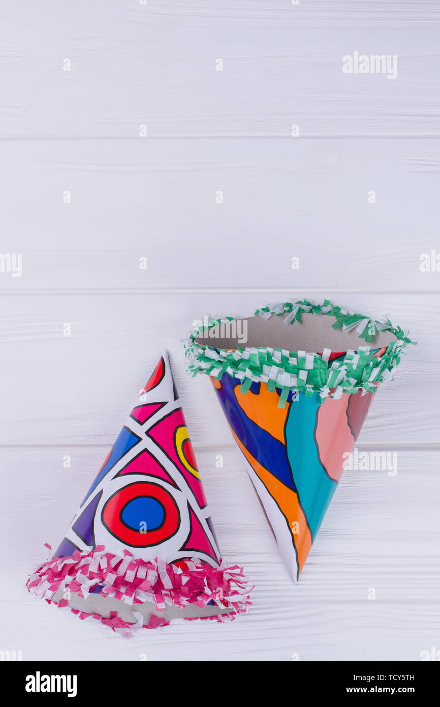 Two different party caps Stock Photo - Alamy