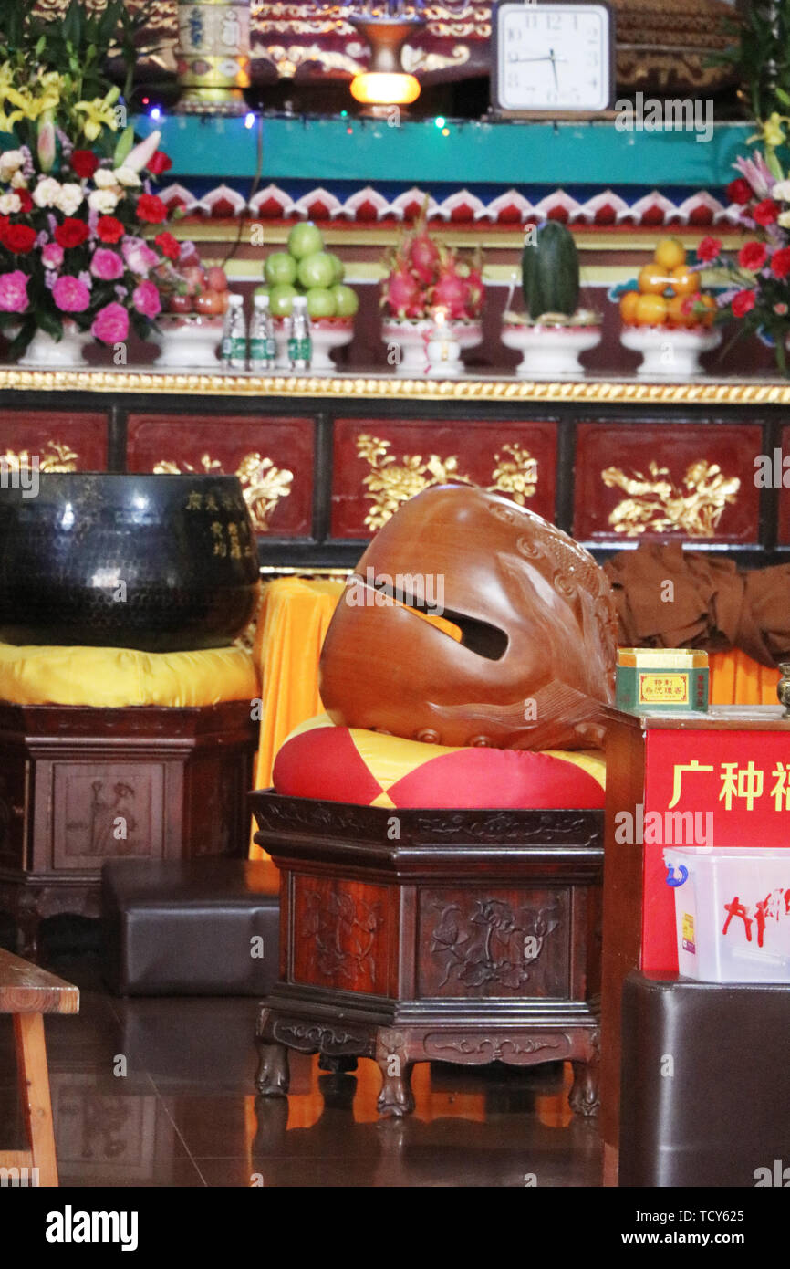 Buddhist legal wooden fish Stock Photo - Alamy