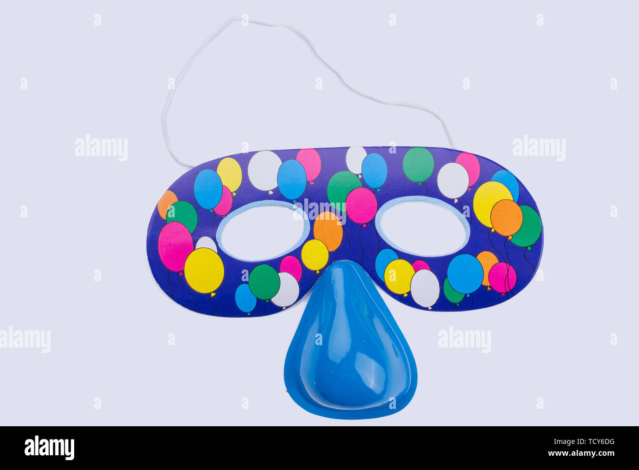 Blue eye mask for kids Birthday celebration Stock Photo - Alamy