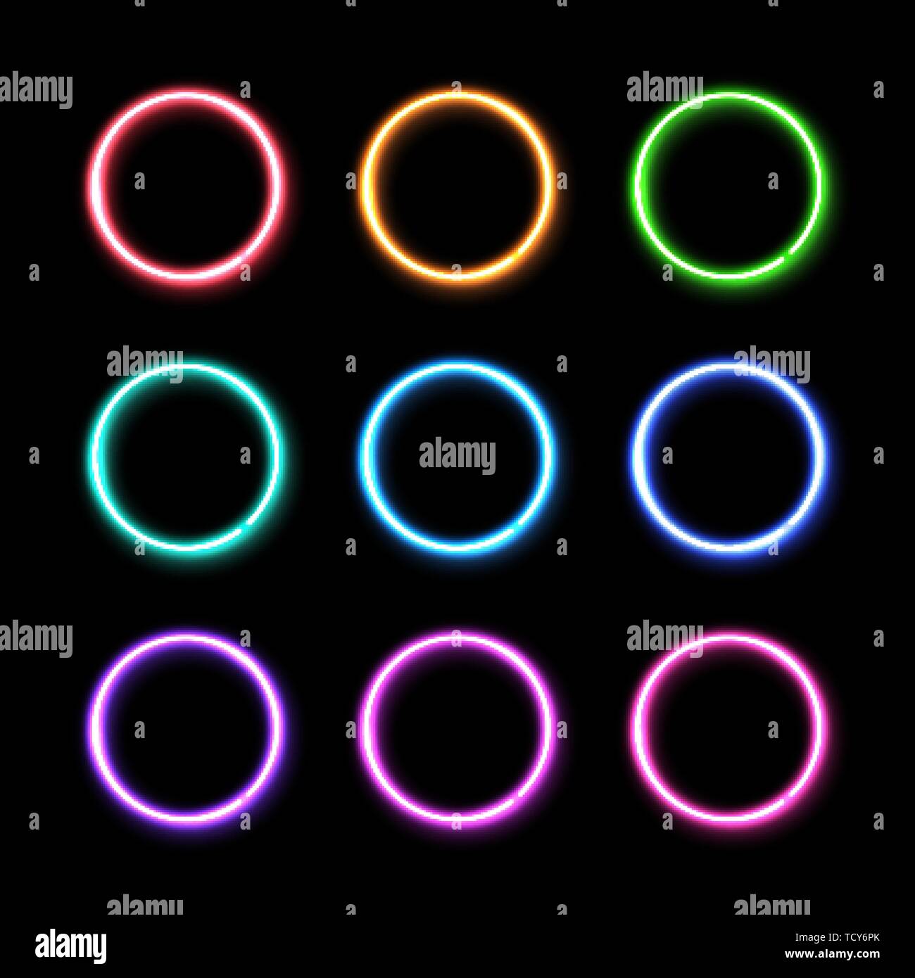 Neon ring illuminated hi-res stock photography and images - Alamy