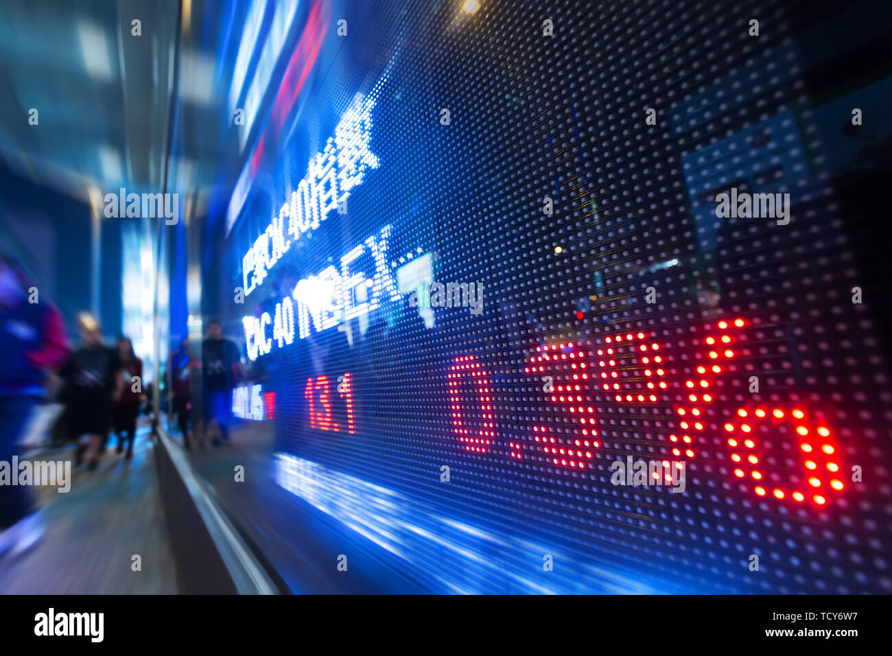 Display of Stock Market quotes Stock Photo - Alamy