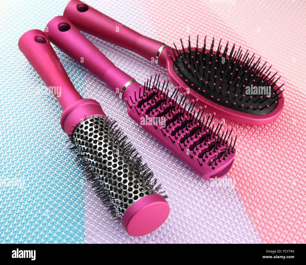 Three hairbrushes background hi-res stock photography and images - Alamy