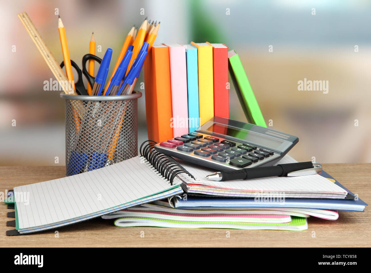 Exercise books to teach school supplies hi-res stock photography and ...