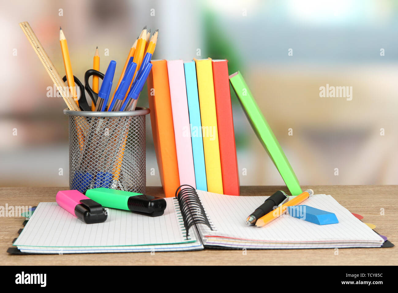 Exercise books to teach school supplies hi-res stock photography and ...