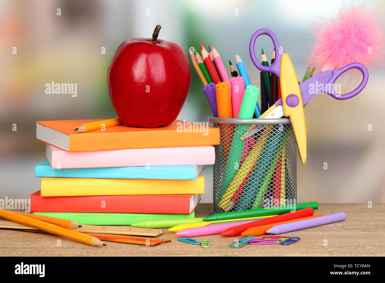 Exercise books to teach school supplies hi-res stock photography and ...