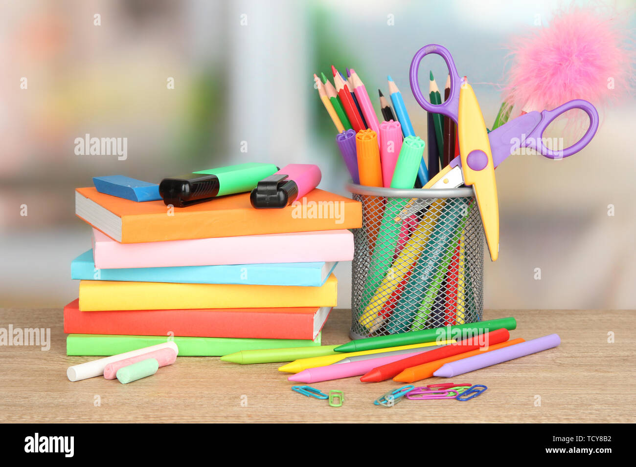 Exercise books to teach school supplies hi-res stock photography and ...