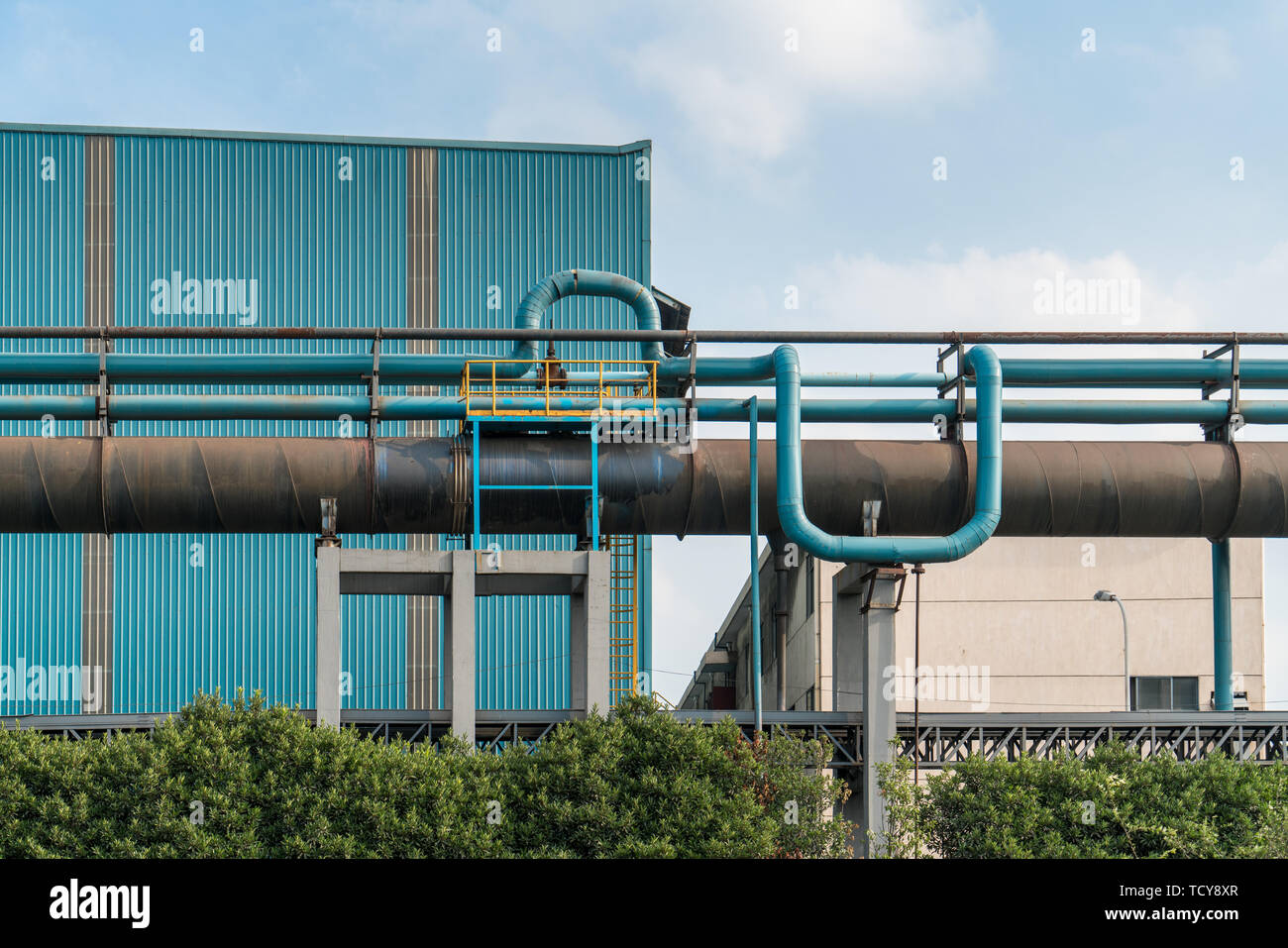 Industrial plant building, steel frame structure Stock Photo - Alamy