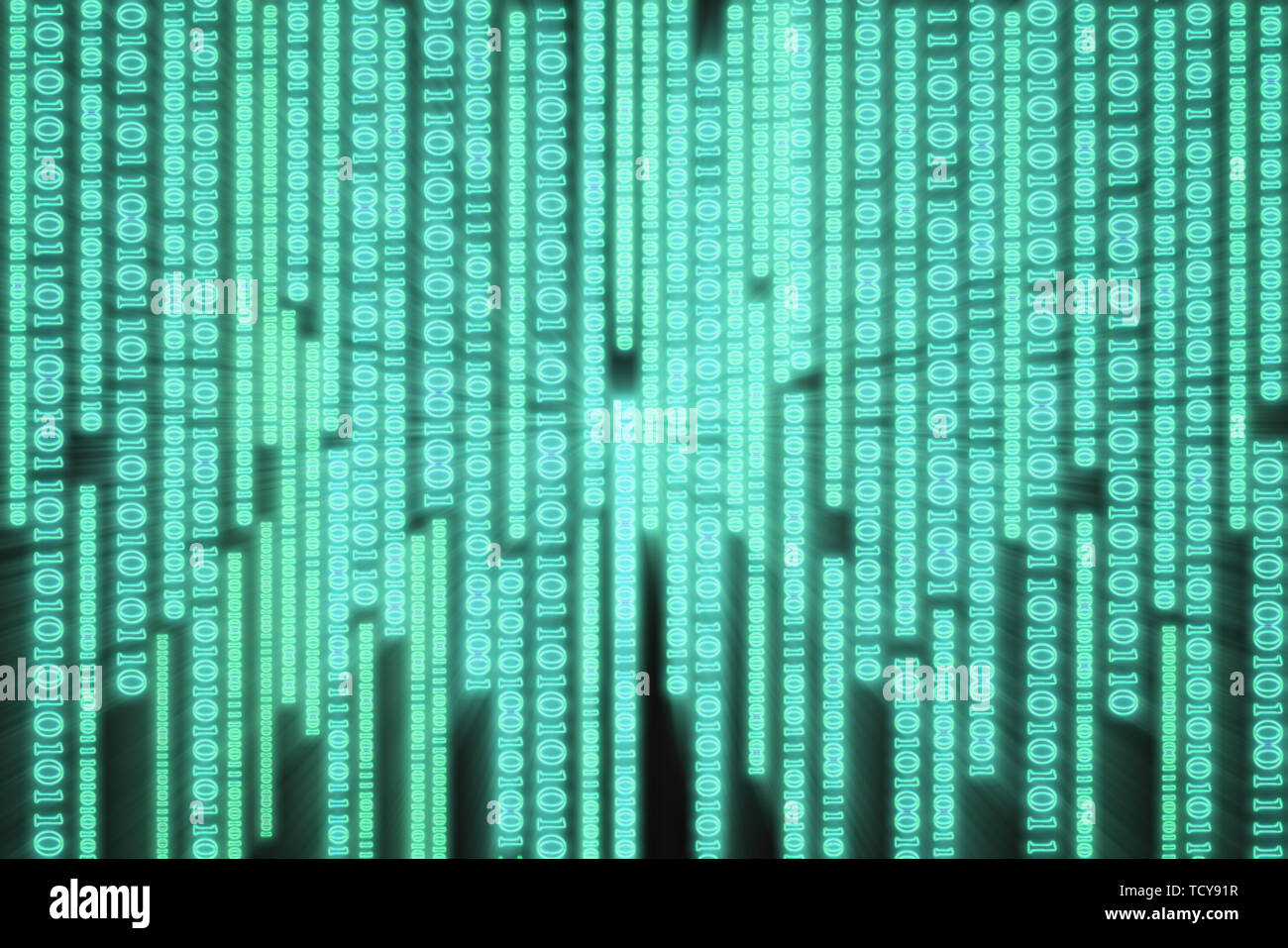 A screen consisting of binary data flow graphics Stock Photo - Alamy