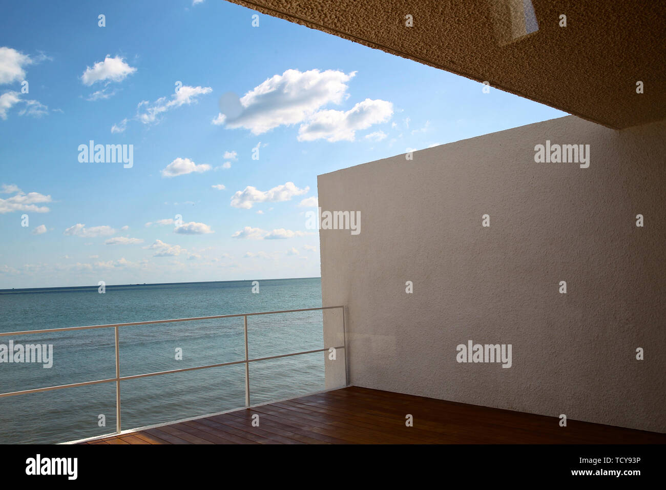 Cozy view of the sea outside the window Stock Photo - Alamy