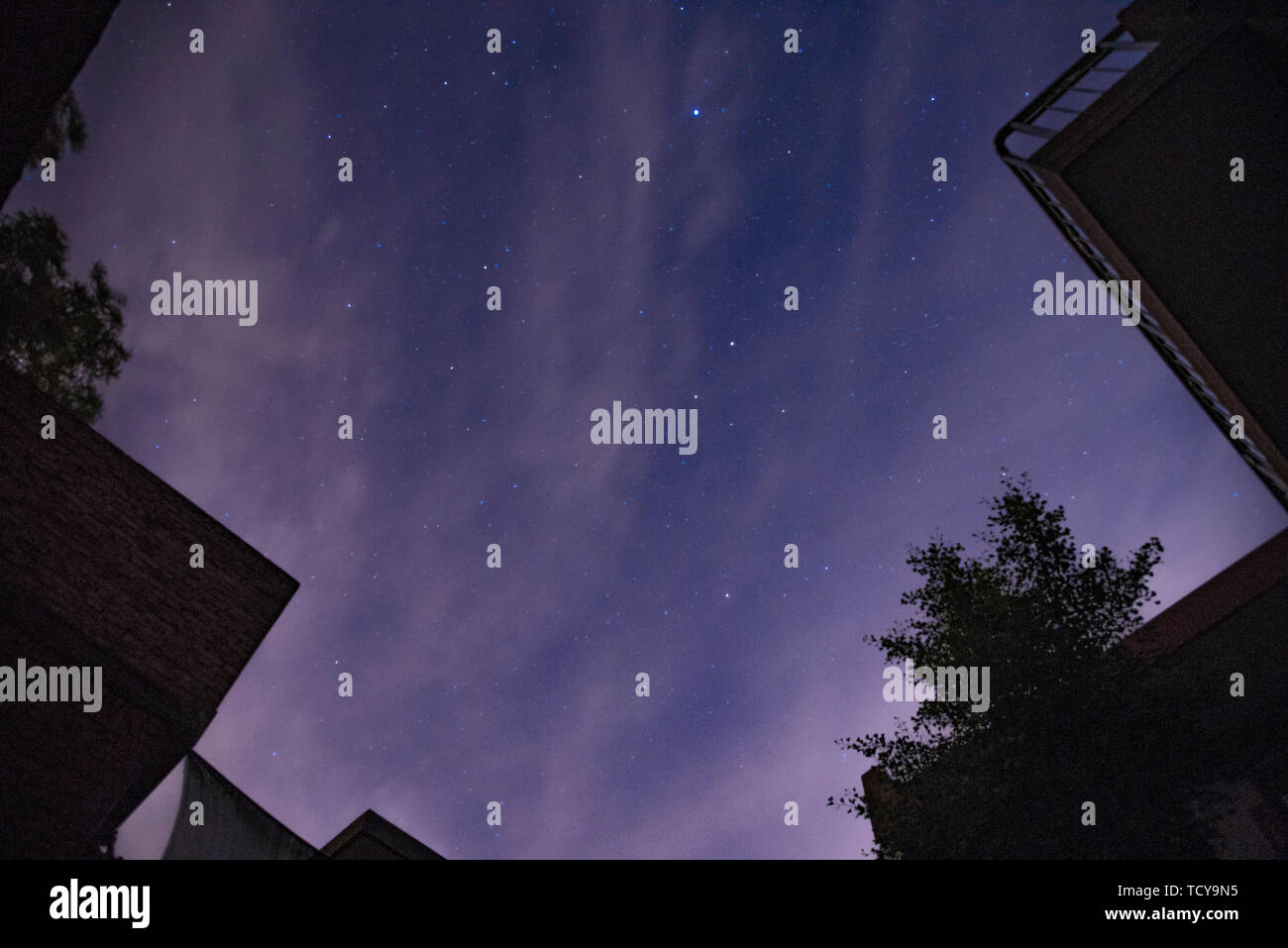 Summer night starry sky Stock Photo - Alamy