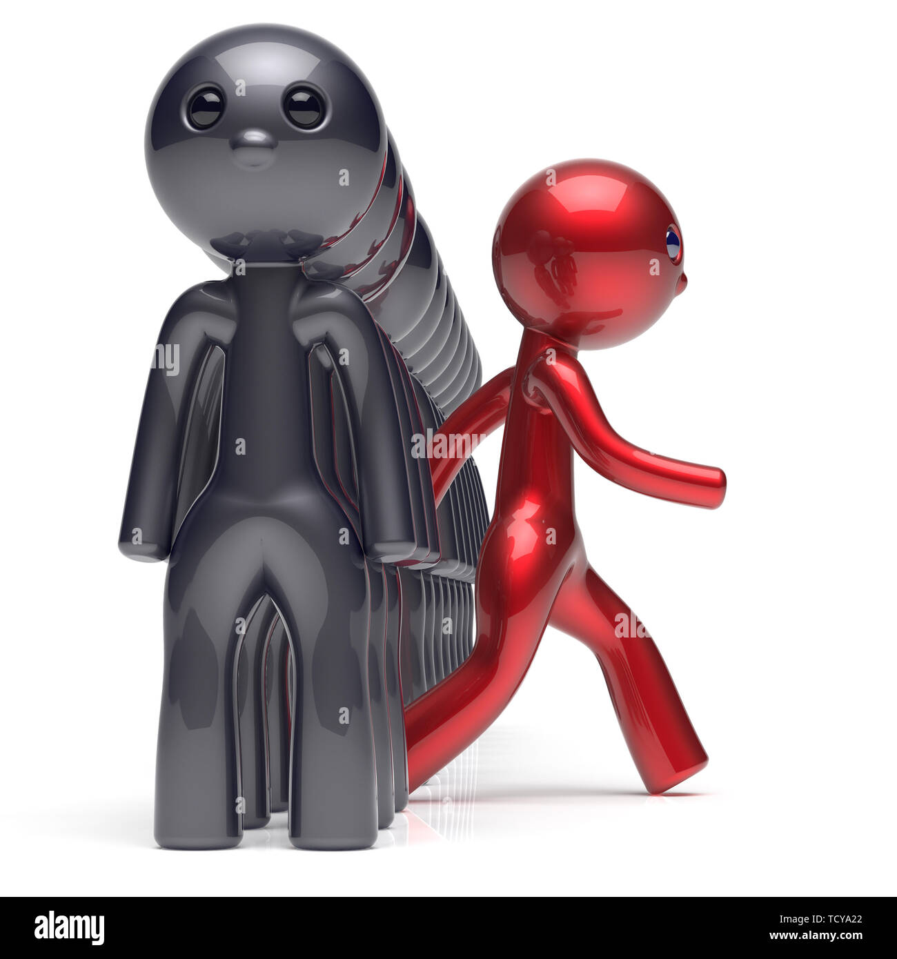 Different people stand out from the crowd individuality character red ...