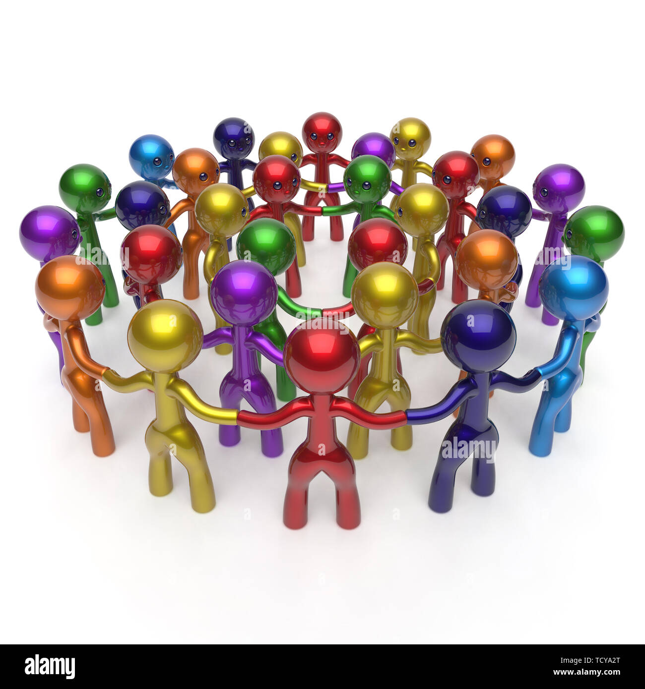 The chain of friendship cartoon hi-res stock photography and images - Alamy