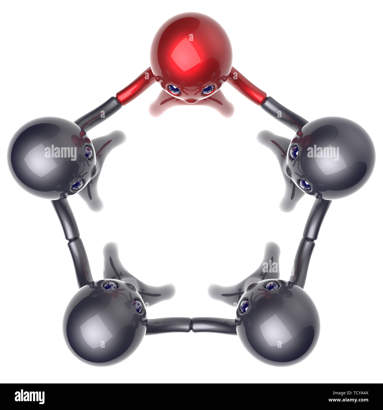 Cartoon people different men handshake hi-res stock photography and ...