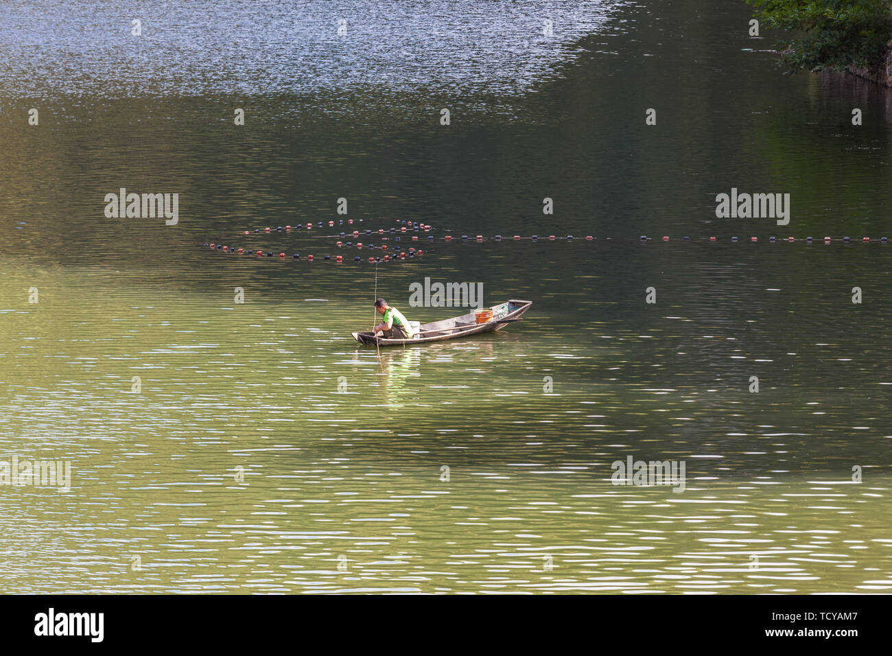 Landscape and landscape scenery of the Yalu River in Ji'an, Jilin ...