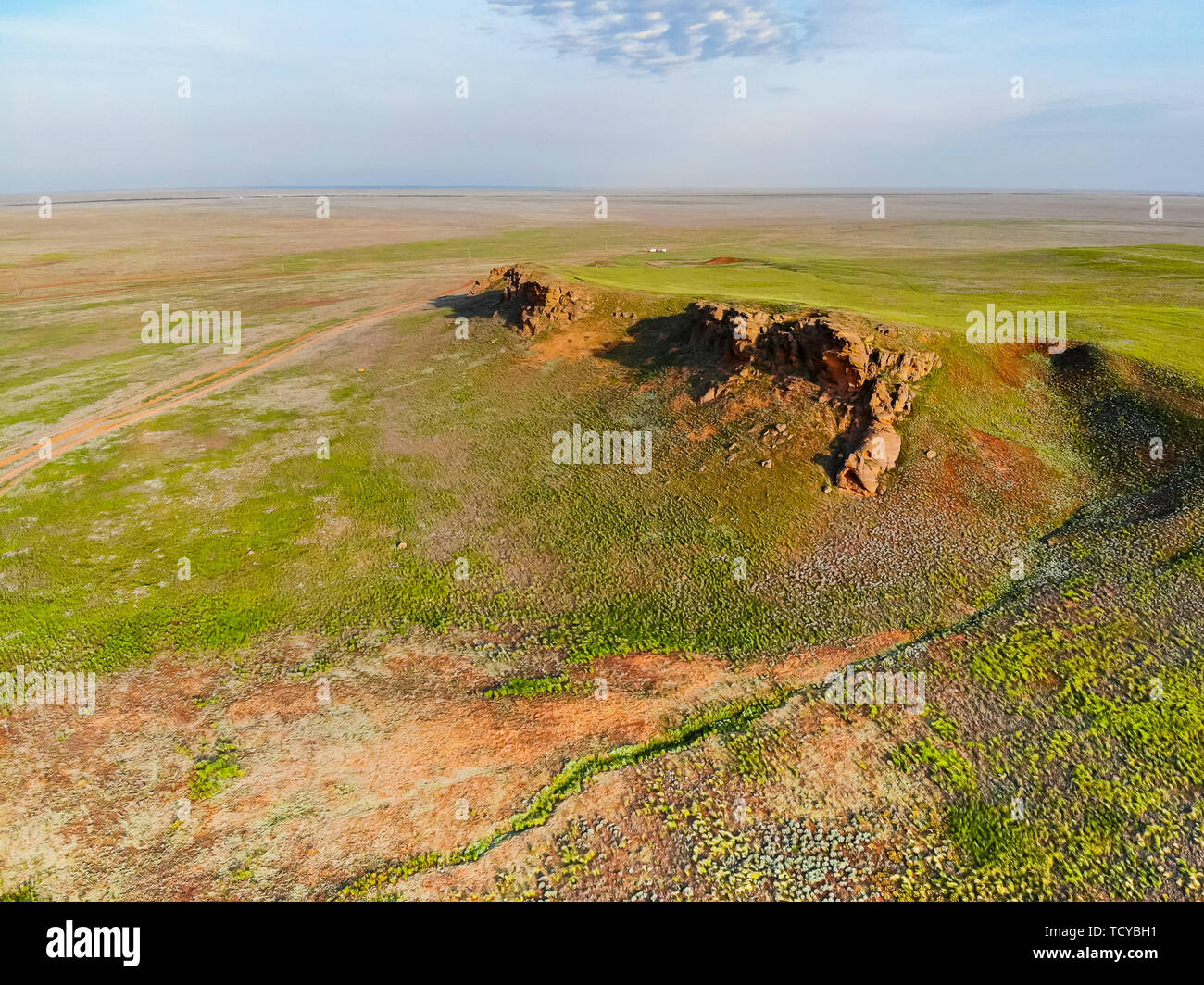 View of Bogdo-Baskunchak Nature Reserve landscape in Russia Stock Photo ...