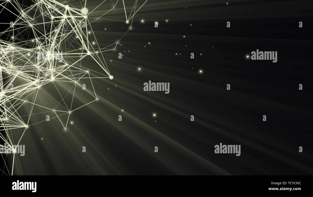 Structure 3d rendering connection and particles Stock Photo - Alamy