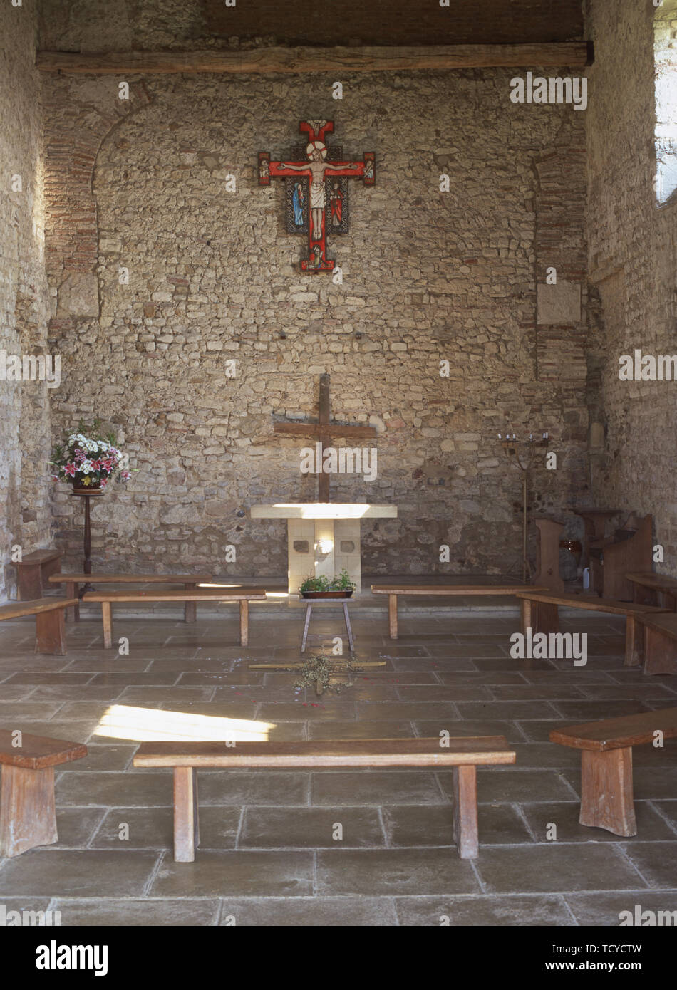 The Chapel of St Peter AD MURUM built on the wall of the Roman Fort ...
