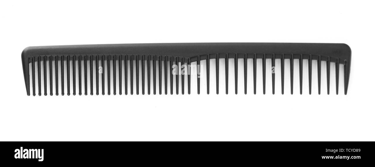 Black comb isolated on white Stock Photo - Alamy