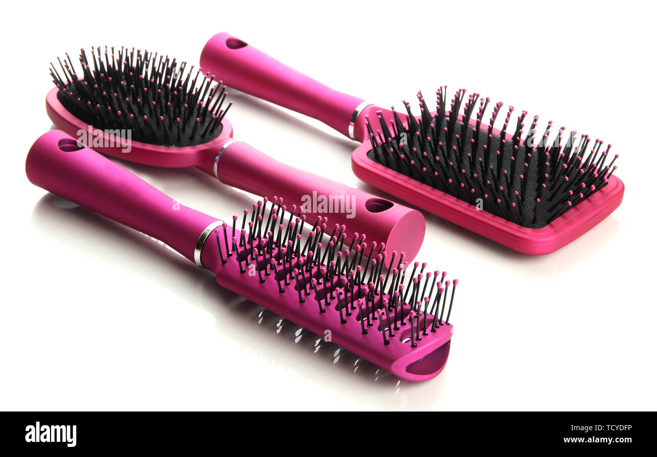 Comb brushes, isolated on white Stock Photo - Alamy