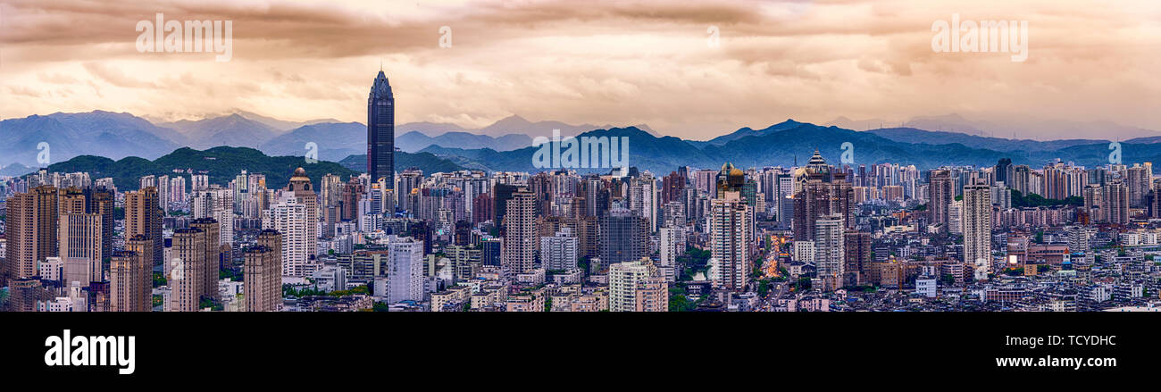 Panoramic view of Wenzhou city Stock Photo - Alamy