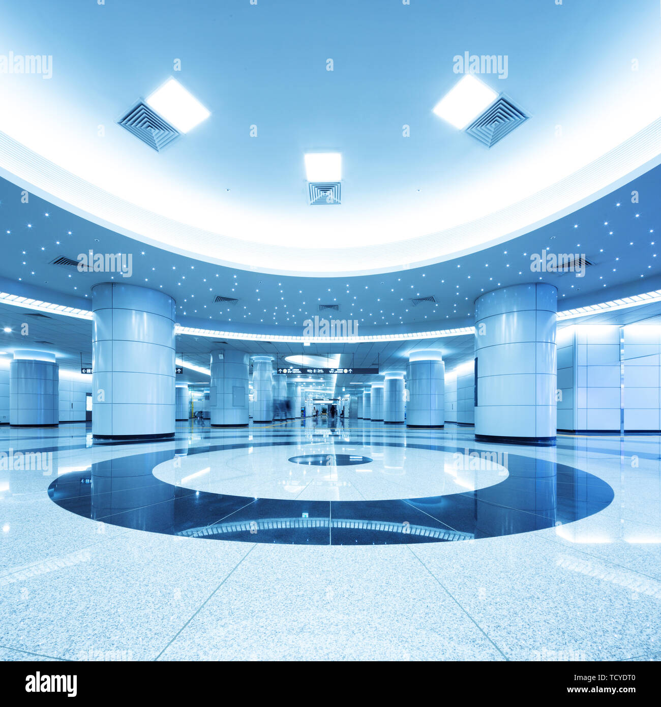 interior of modern hall of shopping mall in seoul Stock Photo - Alamy