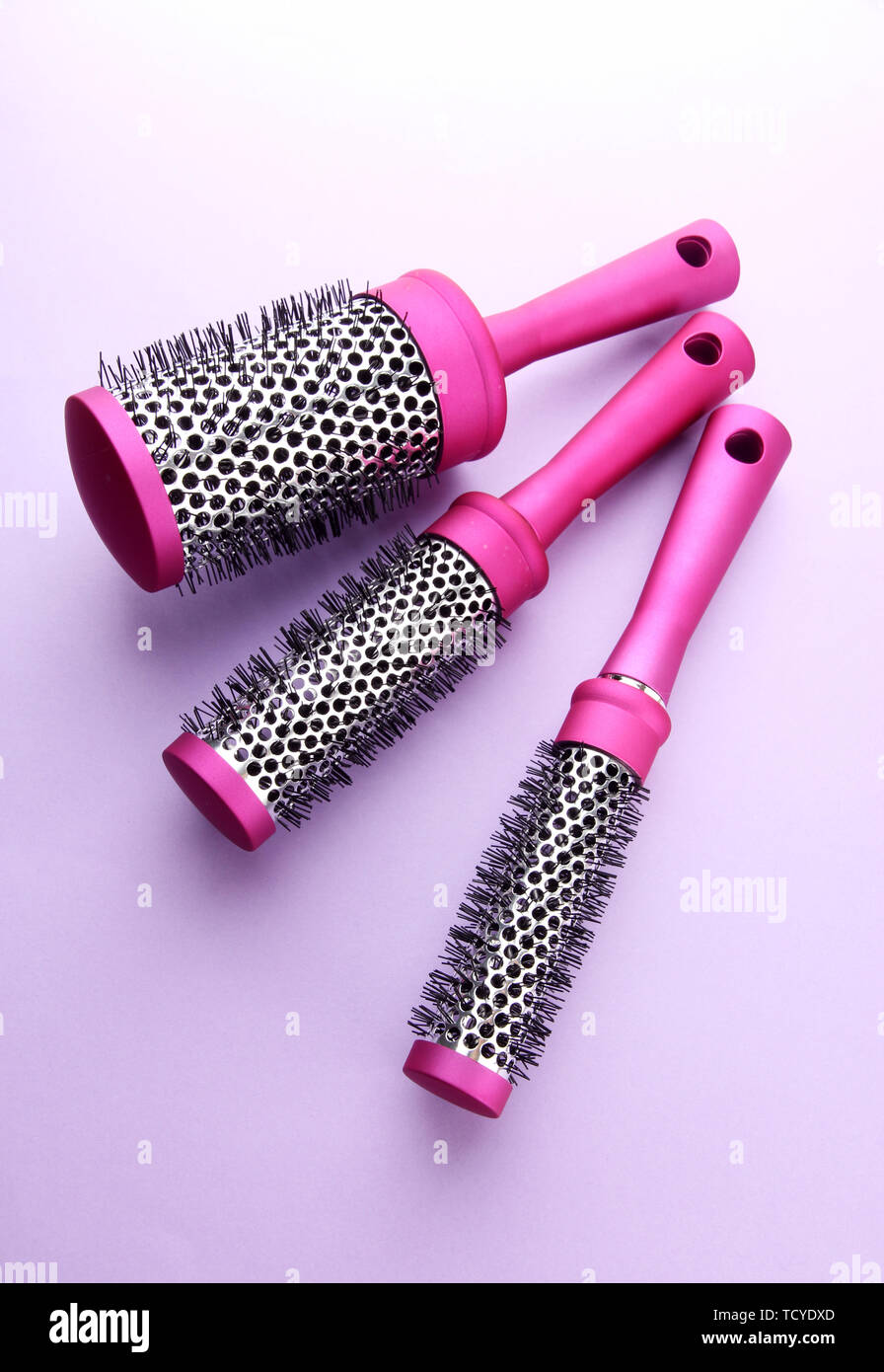 Three hairbrushes background hi-res stock photography and images - Alamy