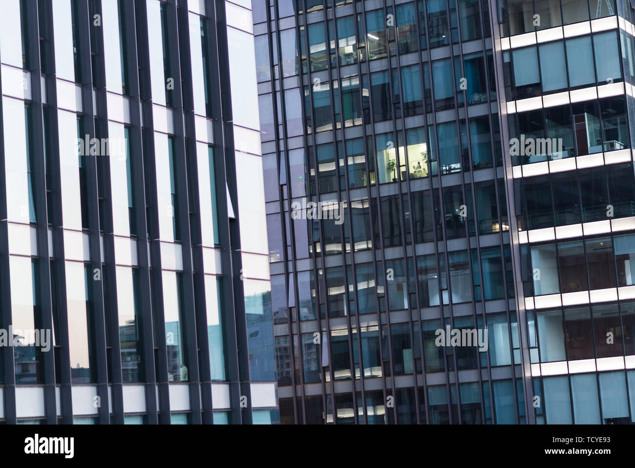 Glass curtain wall in modern architecture Stock Photo - Alamy