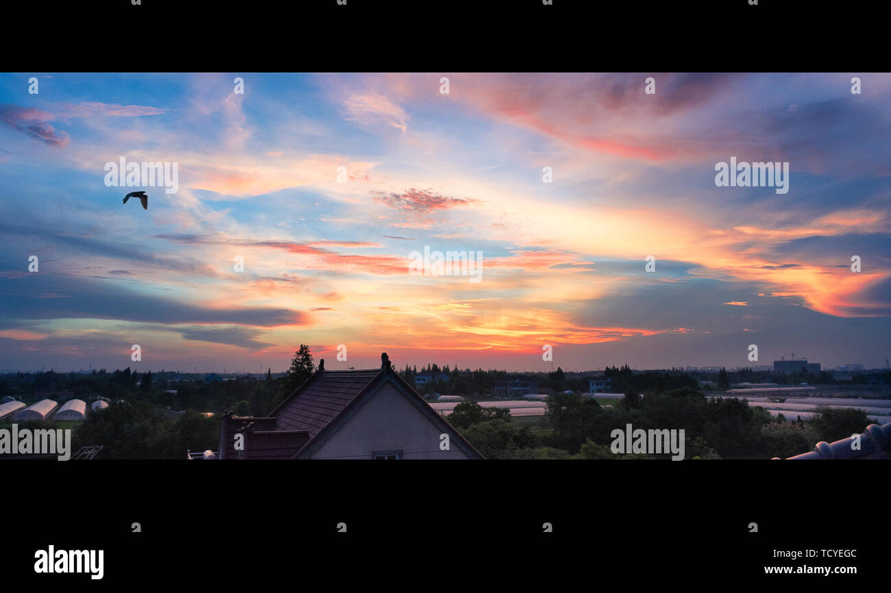 Sunset and sky no one at night tour trees hi-res stock photography and ...