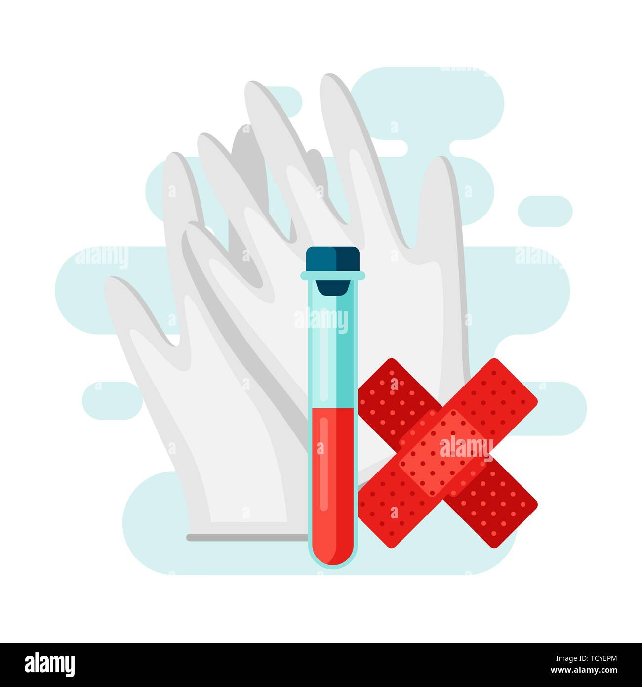 Glass test tube blood Stock Vector Images - Alamy