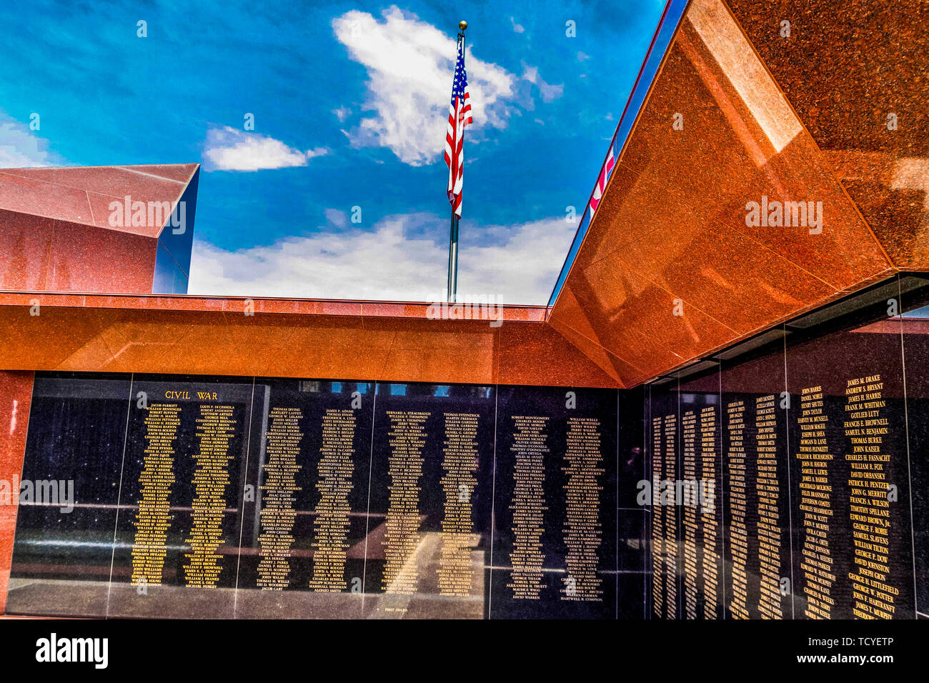 The Medal of Honor Memorial at the Riverside National Cemetery in ...