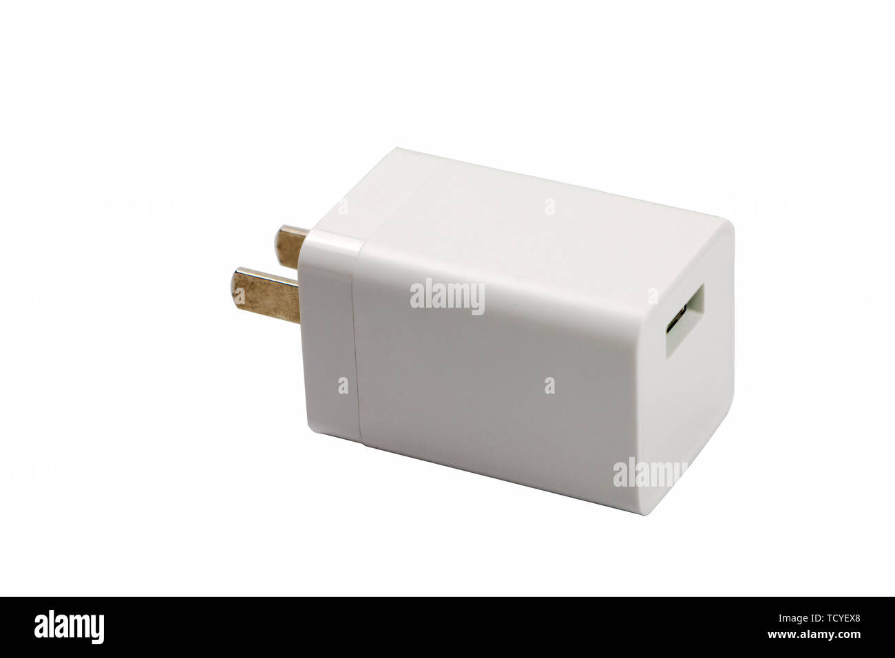 isolated plug with usb on white background Stock Photo - Alamy