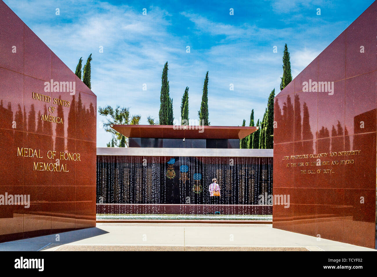 The Medal of Honor Memorial at the Riverside National Cemetery in ...