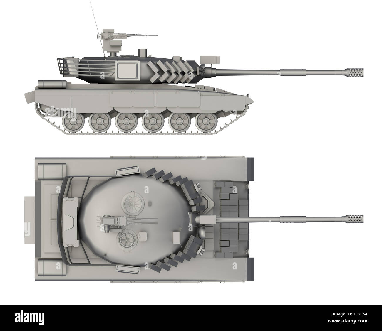 Military Tank Side View