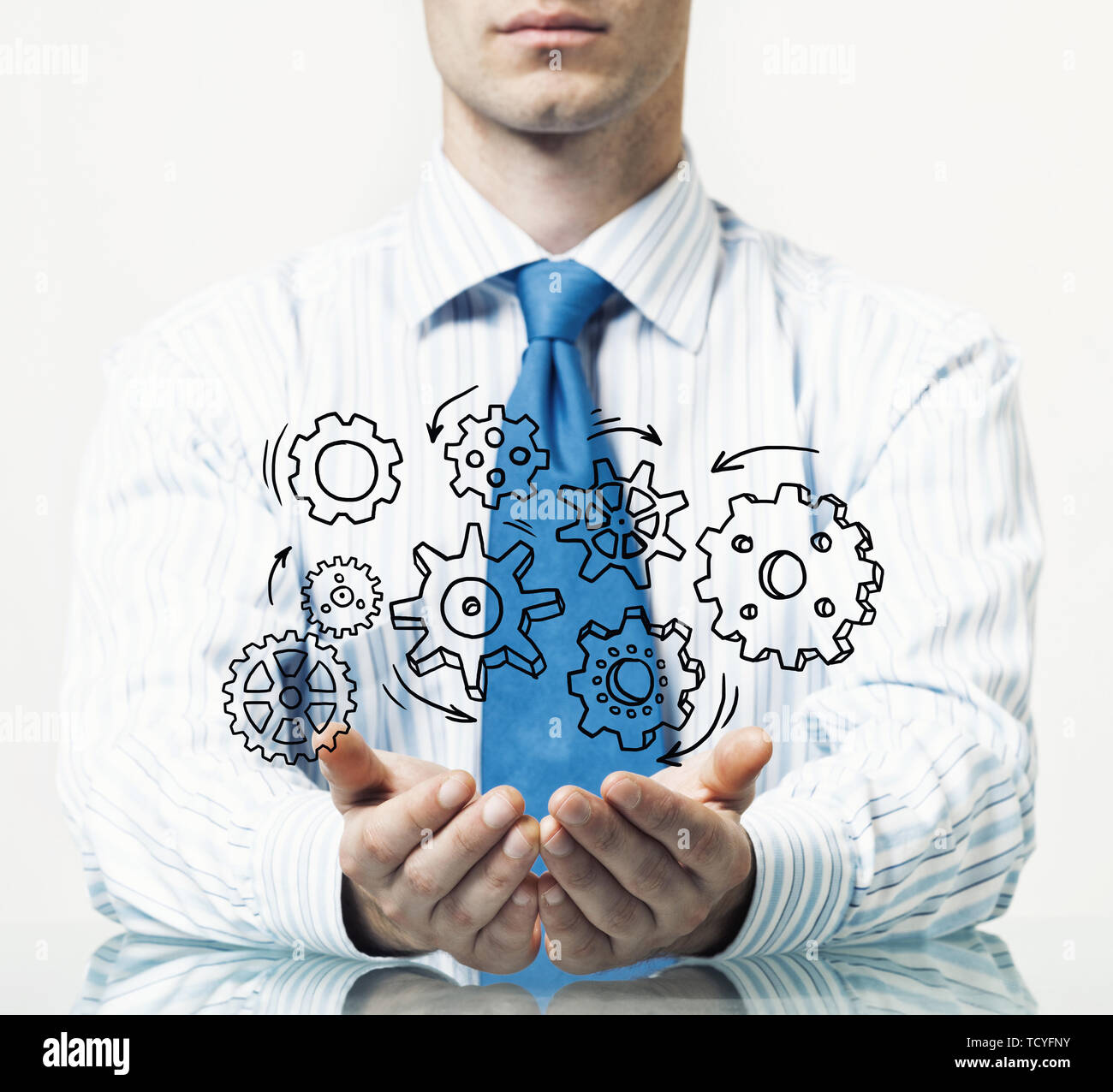 Concept of teamwork and cooperation Stock Photo - Alamy