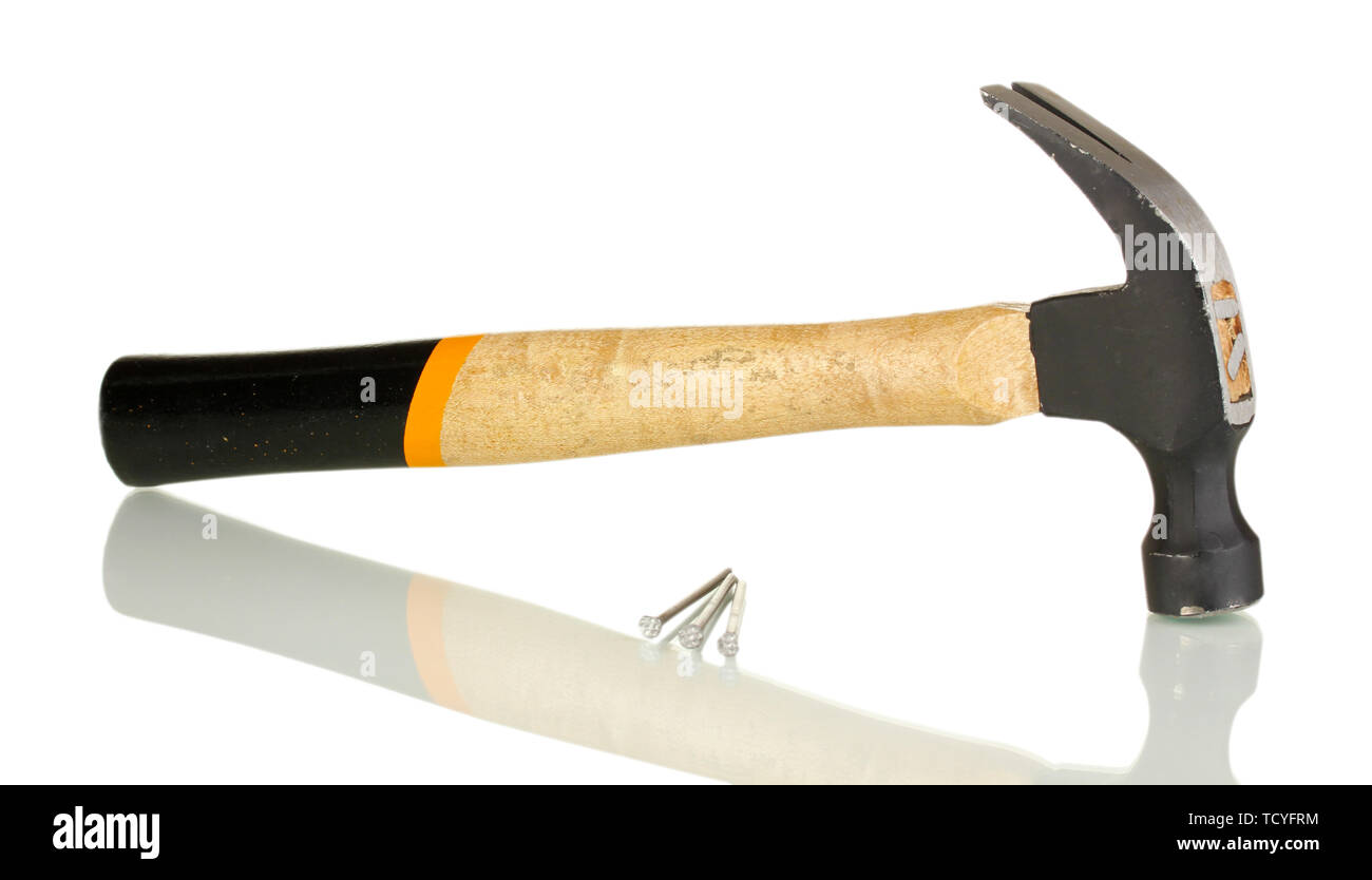 Hammer isolated on white Stock Photo - Alamy