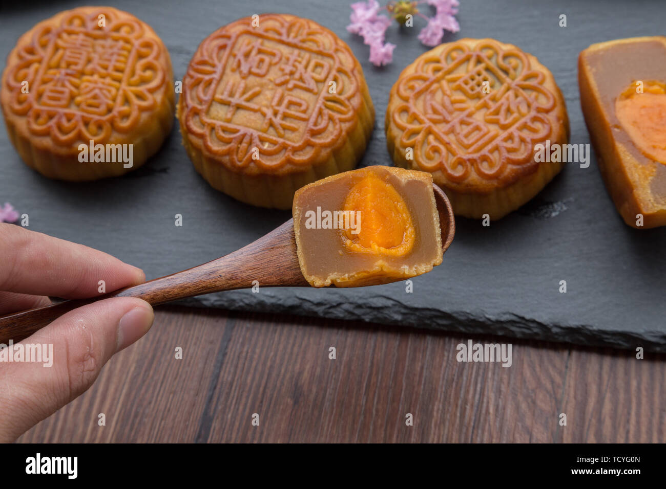 Mid autumn festival moon cakes wide style moon cakes hi-res stock ...